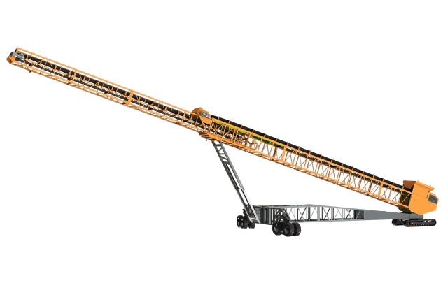 Portable Radial Telescopic Stacker | Telestacker Conveyor - SKE Industries
