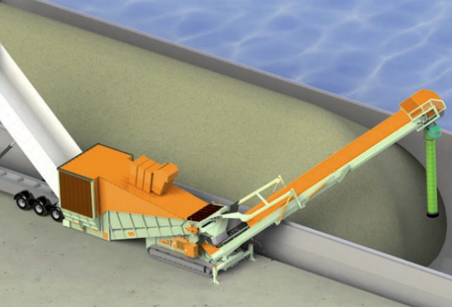 Truck Unloader | Tracked Bulk Reception Feeder - SKE Industries