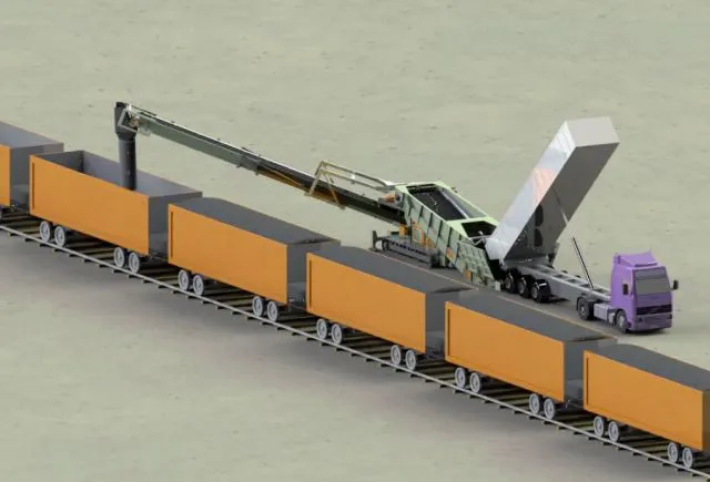Truck Unloader | Tracked Bulk Reception Feeder - SKE Industries