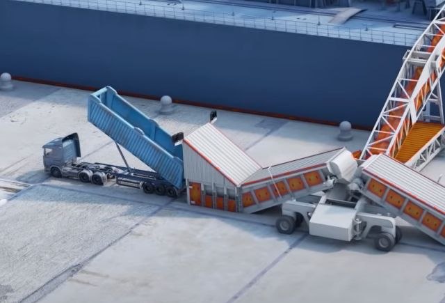 Cambered Boom Ship Loader - SKE Industries