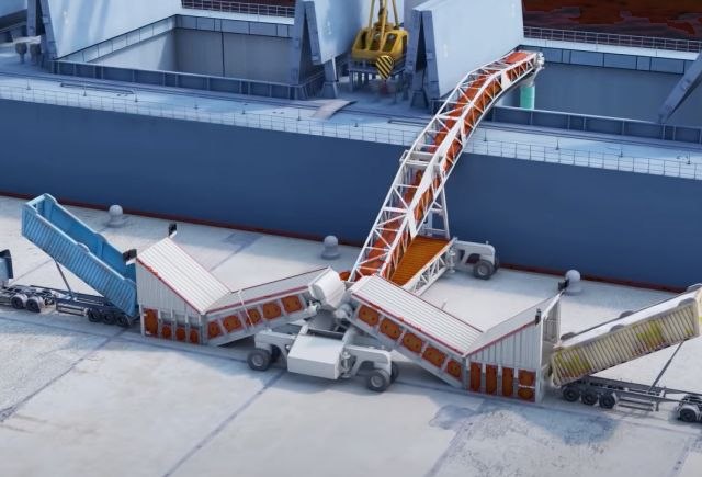 Cambered Boom Ship Loader - SKE Industries