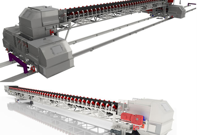 Reversible Shuttle Belt Conveyor | SKE Industries