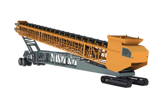 Portable Radial Telescopic Stacker | Telestacker Conveyor - SKE Industries