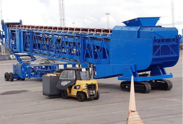 Portable Radial Telescopic Stacker | Telestacker Conveyor | SKE Industries