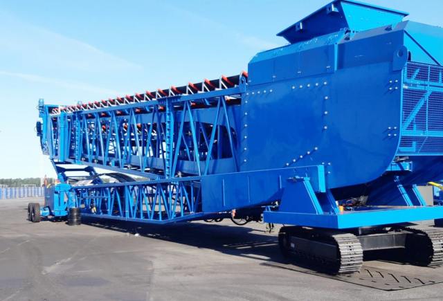 Portable Radial Telescopic Stacker | Telestacker Conveyor - SKE Industries